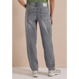 Cecil Damen Loose-fit-Jeans, grau, Gr. 29, unifarben, Jeans, 82% Baumwolle, 17% Polyester, 1% Elasthan, Jeans, im Loose Fit