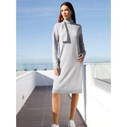 Heine Damen Strickkleid "Strickkleid", grau, Gr. 42, unifarben, Jersey, 50% Viskose, 28% Polyester, 22% Polyamid, Kleider