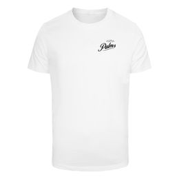 MisterTee Herren T-Shirt "MisterTee Three Palms Tee", wei&szlig;, Gr. S, bedruckt, 100% Baumwolle, Shirts