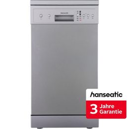 Hanseatic Standgeschirrsp&uuml;ler &raquo;HG4585E97636S&laquo; 9 Ma&szlig;gedecke inkl. 3 Jahre Herstellergarantie silber Innenboden aus Edelstahl sorgt f&uuml;r langlebige Hygiene und 