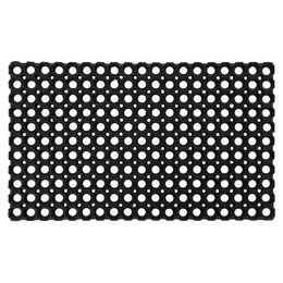 Kayoom Fu&szlig;matte &raquo;Clean Way 125&laquo; rechteckig 18 mm H&ouml;he T&uuml;rmatte, Gummi Matte, schmutzabweisend, Eingang schwarz Gummi B : 80cm 1 Stk., 18mm, L: 120cm