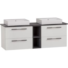 Schildmeyer Waschtisch &raquo;Maxim, Waschtisch, Made in Germany, B: 148 cm&laquo; 5 Stk. tlg. Solide Verarbeitung - Dieses Produkt ist in Deutschland gefertigt wei&szlig; B/H/T: 