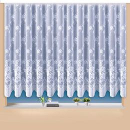 Weckbrodt-Gardinen Gardine &raquo;Siena&laquo; Kr&auml;uselband 1 Stk. tlg. Jacquard, strukturiert, Allover,Floral,halbtransparent, Bord&uuml;re, Store Polyester, Polyester 90cm, Kr&auml;uselband,