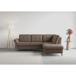 Sit & More sit&more Ecksofa &raquo;G&ouml;teborg&laquo; inkl. Sitztiefenverstellung, wahlweise mit Bettfunktion & Bettkasten braun B/H/T: 250cm x 90cm x 226cm, Luxus-Microfaser 