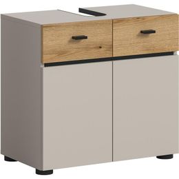 Welltime Waschbeckenunterschrank &raquo;VANN, Breite 60cm, 2 T&uuml;ren, 2 F&auml;cher, mit Siphonausschnitt&laquo; individuell mit weiteren Artikel der Serie VANN 