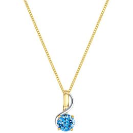 Firetti Damen Kette mit Anh&auml;nger &raquo;Schmuck Geschenk Silber 925 Halsschmuck Halskette Panzerkette&laquo; mit Spinell (synth.) blau Silber 925 (Sterlingsilber)