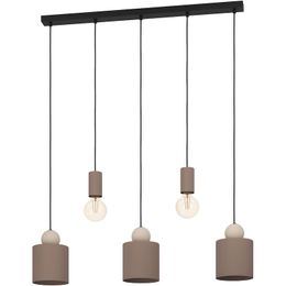 Eglo H&auml;ngeleuchte &raquo;GAZZOLA&laquo; E27 1 Stk. H&auml;ngeleuchte in Braun und sand aus Stahl - exkl. E27 - 40W braun H: 110cm, 1 Stk.