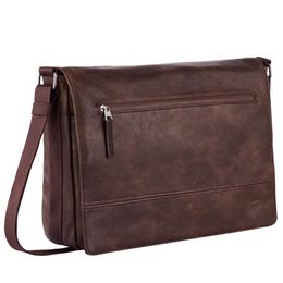 Camel Active Damen Camel Active Messenger Bag &raquo;Traces&laquo; aus Lederimitat, funktional mit vielen F&auml;chern & hochwertigem Gurtband braun B/H/T: 38,5cm x 