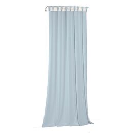 WIRTH Vorhang &raquo;Newbury&laquo; Schlaufen 1 Stk. tlg. nach Ma&szlig; blau Baumwolle, Polyester 275cm, Schlaufen, 130cm
