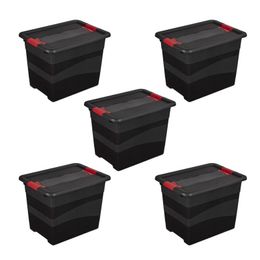 keeeper Transportbeh&auml;lter &raquo;eckhart, 5er Set Transporbox, 24 L, 39,5 x 29,5 x 30 cm&laquo; 29,5 cm breit 30 cm hoch 39,5 cm lang Set, 5 Stk. tlg. seitl. 