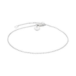 Liebeskind Berlin Damen Armband &raquo;Schmuck Geschenk Gold 375 Armkette Gold Collection Kugelkette&laquo; wei&szlig; 18,5cm, Gelbgold 375