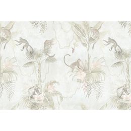 Livingwalls living walls Fototapete &raquo;Walls by Patel Life In The Trees&laquo; glatt Vlies, Wand beige Vlies B/L: 4m x 2,7m