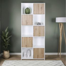 Inter Link B&uuml;cherregal &raquo;Pepeto&laquo; 1 Stk. tlg. Modular, individuelle Gestaltung, BxTxH: ca. 77 x 30 x 185 cm braun Holzwerkstoff B/H/T: 77cm x 185cm x 30cm, 5 Stk. 