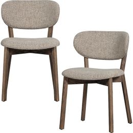 Woood Esszimmerstuhl &raquo;Udar mit Melange-Gewebe More und Eichengestell H 82 cm&laquo; (Set) 2 Stk.(Set, 2 St), strapazierf&auml;higer Stoff, moderne Gestaltung 