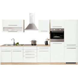 KOCHSTATION K&uuml;chenzeile &raquo;KS-Eton&laquo; ohne E-Ger&auml;te, Breite 330 cm wei&szlig; B/H/T: 330cm x 60cm
