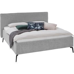 Meise M&ouml;bel meise.m&ouml;bel Polsterbett &raquo;Riva II&laquo; mit schwarzen Metallf&uuml;&szlig;en, wahlweise mit Bettkasten beige Liegefl&auml;che L&auml;nge B: 200cm x 180cm, Strukturstoff ohne 