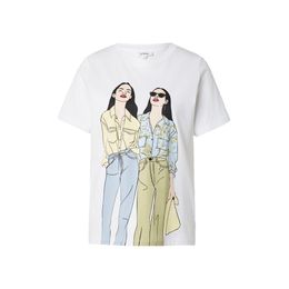 s.Oliver Shirt female size S/M Light blue / Light yellow / Light green / White