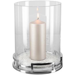 Fink Windlicht &raquo;HOMMAGE, Weihnachtsdeko&laquo; aus Edelstahl silber Edelstahl, Glas Einheitsgr&ouml;&szlig;e