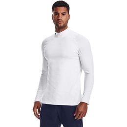 Under Armour Longsleeve "ColdGear Fitted Mock" in Wei&szlig; | Gr.: M