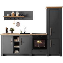 OTTO home K&uuml;chenzeile &raquo;KS-Westminster, Pantryk&uuml;che im Landhaus Stil, hochwertige Metallgriffe&laquo; Set, Breite 257 cm, Kommode, Wandpaneel, 