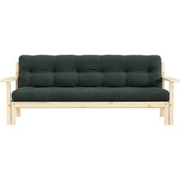 Karup Design Schlafsofa &raquo;Unwind&laquo; Mit Holzstruktur, inkl. Futonmatratze, Liegefl&auml;che 130x190 cm gr&uuml;n B/H/T: 190cm x 14cm x 92cm, Polyester