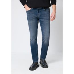 Street One MEN Herren Regular-fit-Jeans, blau, Gr. 36, unifarben, Jeans, 79% Baumwolle, 20% Polyester, 1% Elasthan, Jeans, 5-Pocket-Style