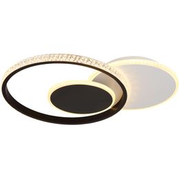 Globo LIGHTING LED Deckenleuchte &raquo;PERLIX&laquo; LED-Modul Warmwei&szlig; Deckenlampe/Wohnzimmer/Schlafzimmer/modern schwarz Einheitsgr&ouml;&szlig;e