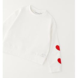 sarabanda M&auml;dchen Sweatshirt "BABY GIRL SWEATER", wei&szlig;, Gr. 104, 95% Baumwolle, 5% Elasthan, Sweatshirts