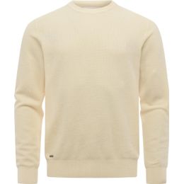 Ragwear Herren Rundhalspullover "Orien", beige, Gr. S, Strick, Material: 97% Baumwolle, 3% Nylon, Pullover, Strickpullover mit Rundhals-Ausschnitt