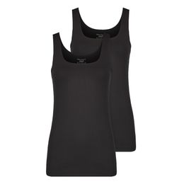 Nina von C. Damen Achseltop "2er Pack Damen Achseltop Eco Soft", Gr. 36, schwarz, Obermaterial: 84% Polyamid PA. 16% Elasthan EL., Unterhemden