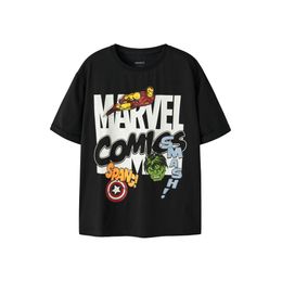name it T-Shirt 'NKMALFI MARVEL' Jungen Gr&ouml;&szlig;e 134/140 hellgelb / dunkelrot / schwarz / wei&szlig;