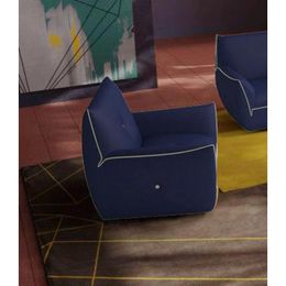 Egoitaliano Sessel &raquo;Yuki, extravagantes Design und h&ouml;chster Sitzkomfort, tolle Details&laquo; mit bioelasatische MIcrofaser BOUNCE bezogen blau Microfaser BOUNCE (80% 