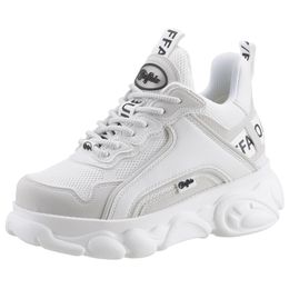 Buffalo Damen Plateausneaker "CHAI", Gr. 42, wei&szlig;, Lederimitat, Textil, kontrastfarbene Details, unifarben, Schuhe, Ugly-Sneaker, Halbschuh,