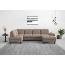 Sit & More sit&more Wohnlandschaft &raquo;Westham U-Form&laquo; wahlweise mit Schlaffunktion, Bettkasten, Sitztiefenverstellung grau 90% Polyester 10%Polyamid B/H/T: 338cm x