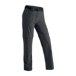 Maier Sports Damen Outdoorhose "Nata 2", schwarz, Gr. 36, 90% Polyamid, 10% Elasthan, Hosen, Damen Zip-Off Wanderhose, atmungsaktive Trekkinghose,