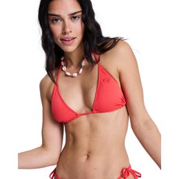 Roxy Damen Triangel-Bikini-Top "Solid Essentials Tiki Tri", rot, Gr. M, Obermaterial: 85% Polyester, 15% Elasthan., Bikini-Oberteile