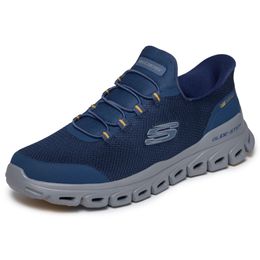 Skechers Herren Slip-On Sneaker "GLIDE-STEP-", Gr. 41, blau, Synthetik, Textil, Schuhe, Schlupfschuh, Halbschuh, Freizeitschuh, Memory Foam,