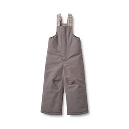 Wheat M&auml;dchen Latzhose "Wheat Ski Trousers Loopa", grau, Gr. 128, 100% Nylon, Hosen