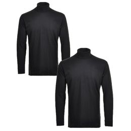 Ragman Herren Rollkragenshirt "Set:", schwarz, Gr. S, Jersey, Baumwolle, Shirts