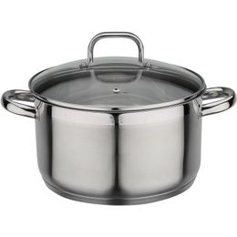 GSW Fleischtopf &raquo;Fogo&laquo; 1 Stk. tlg. Edelstahl 18/8 silber 6 l + &Oslash; 24cm + H&ouml;he 13,5cm