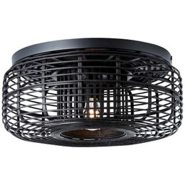 Brilliant Deckenleuchte &raquo;Crosstown&laquo; E27 1 Stk. Deckenlampe 45cm holz schwarz 1, &Oslash; 45cm H: 19,5cm, 1 Stk.