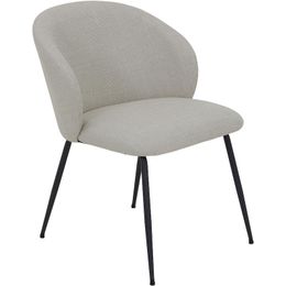 Hela 4-Fu&szlig;stuhl &raquo;GRAZ, Esszimmerstuhl&laquo; (Set) 1 Stk.XL-Sitzbreite,4-Fu&szlig;,Rundrohrgestell,140 Kg belastbar, Webstoff beige Metall, Polyester, Stoff B/H/T