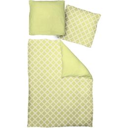 Adam Bettw&auml;sche &raquo;Maroccan Shiraz light&laquo; 2 Stk. aus 100 % Bio-Baumwolle, 2 teilig - Bettw&auml;sche Set gr&uuml;n Renforc&eacute;, Obermaterial: 100% Baumwolle B/L: 155cm x 