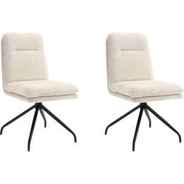 Home Affaire Esszimmerstuhl &raquo;Valencia&laquo; (Set) 2 Stk.verschiedene Gestelle in Holz oder Metall beige Metall B/H/T: 92cm x 68cm, 2 Stk., 2er Set
