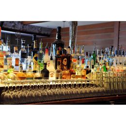 papermoon Fototapete &raquo;BAR-NEW YORK CITY BISTRO WEINFLASCHEN VINTAGE PUB DEKO&laquo; bunt Vlies B/L: 2,5m x 1,86m, Bahnen: 5 Stk.