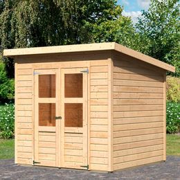 Karibu Gartenhaus &raquo;Baggersee 3&laquo; beige Holzwerkstoff ohne Fu&szlig;boden, ohne Dacheindeckung