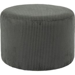 Salesfever Polsterhocker &raquo;Komfortabler Polsterhocker&laquo; Bezugstoff Oeko-Tex zertifiziert und PFC-frei grau Cordstoff (100% Polyester) B/H/T: 55cm x 38cm