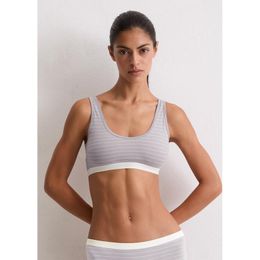 Marc O'Polo Marc O'polo Damen Marc O'Polo Bustier &raquo;Essentials&laquo; tiefer Rundhalsausschnitt, elastisches Unterbrustband lila L (40), N-Gr