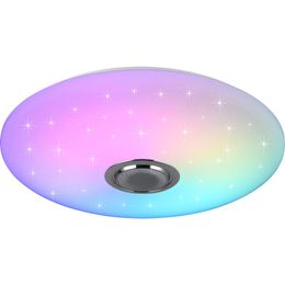 REALITY LEUCHTEN LED Deckenleuchte &raquo;MUSICA, LED Deckenlampe mit Bluetooth Lautsprecher, Fernbedienung inkl&laquo; LED-Board 1 Stk. warmwei&szlig; - kaltwei&szlig; RGBW 
