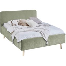 Meise M&ouml;bel meise.m&ouml;bel Polsterbett &raquo;MATTIS mit sandfarbenem Fu&szlig;, wahlweise mit Bettkasten&laquo; in verschiedenen Breiten, Farben und Bezugsqualit&auml;ten erh&auml;ltlich gr&uuml;n 